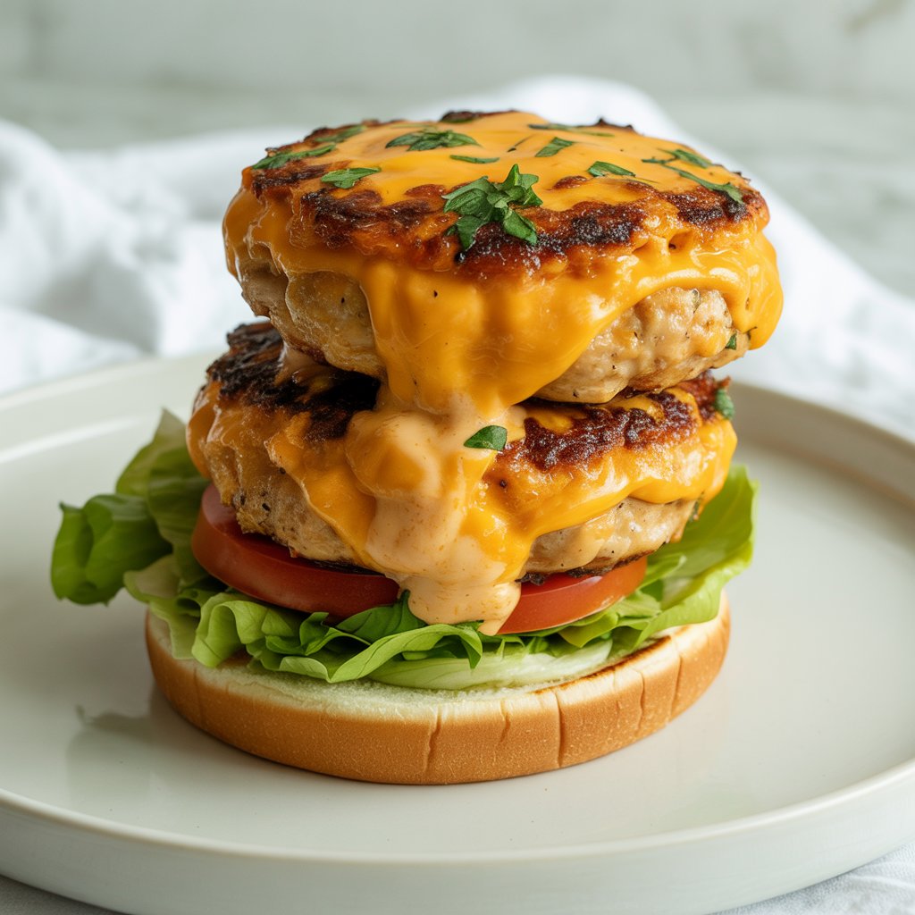 Ranch Cheddar Chicken Burgers – Divaxo